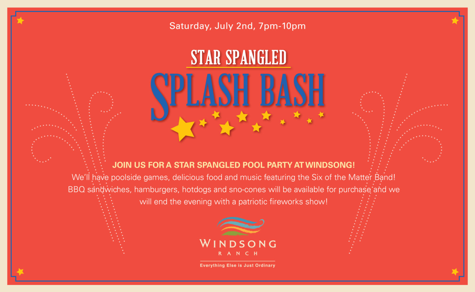 Windsong Ranch Event: Star Spangled Splash Bash